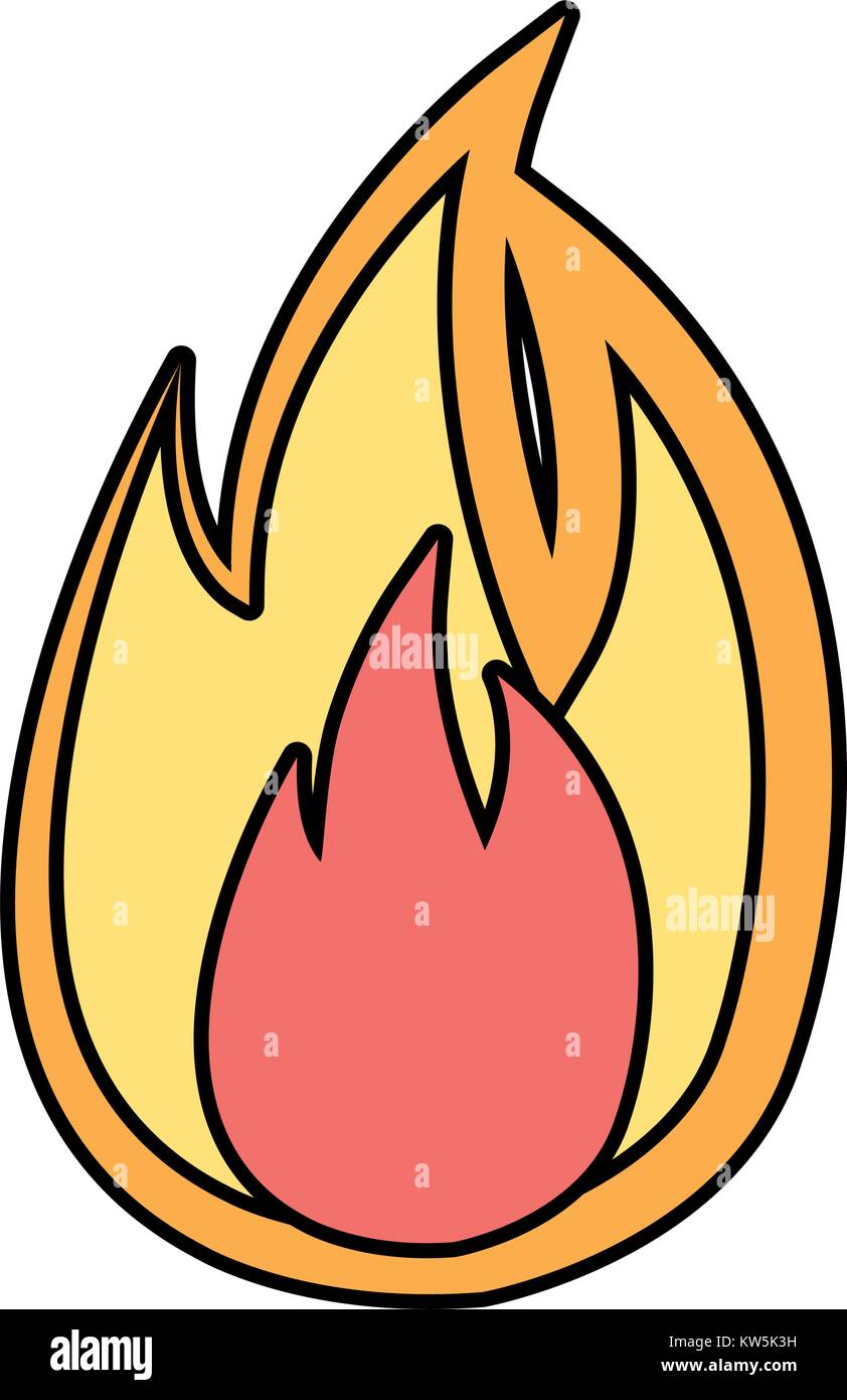 flame fire symbol cartoon Stock Vector Image & Art - Alamy