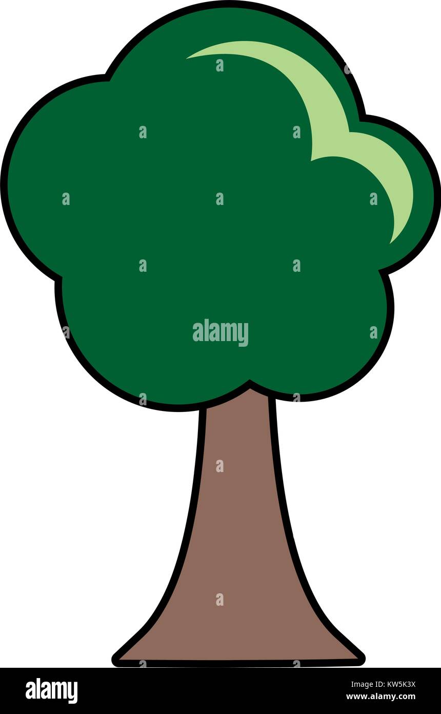 Tree nature symbol cartoon Stock Vector Image & Art - Alamy