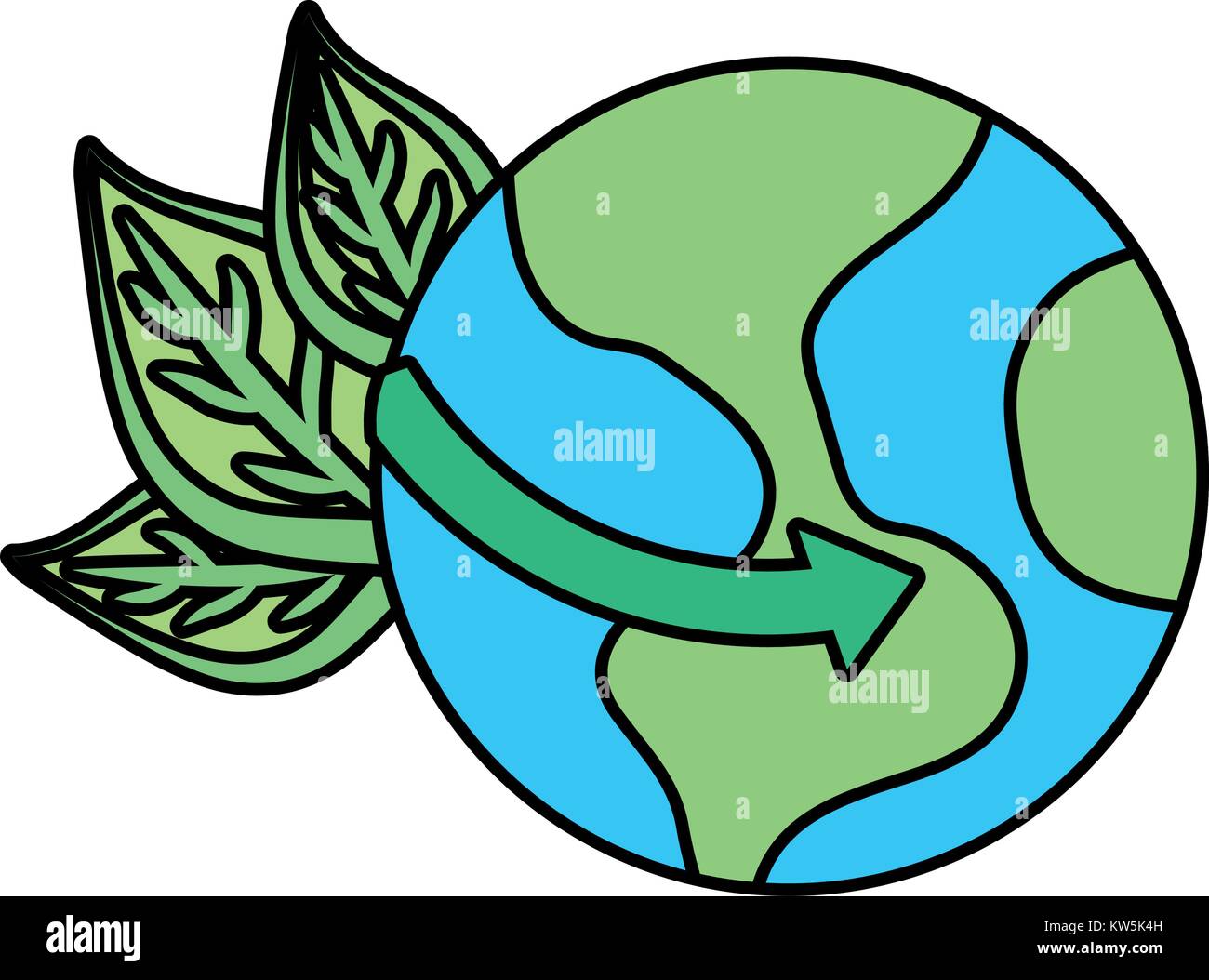 Eco earth world cartoon Stock Vector Image & Art - Alamy