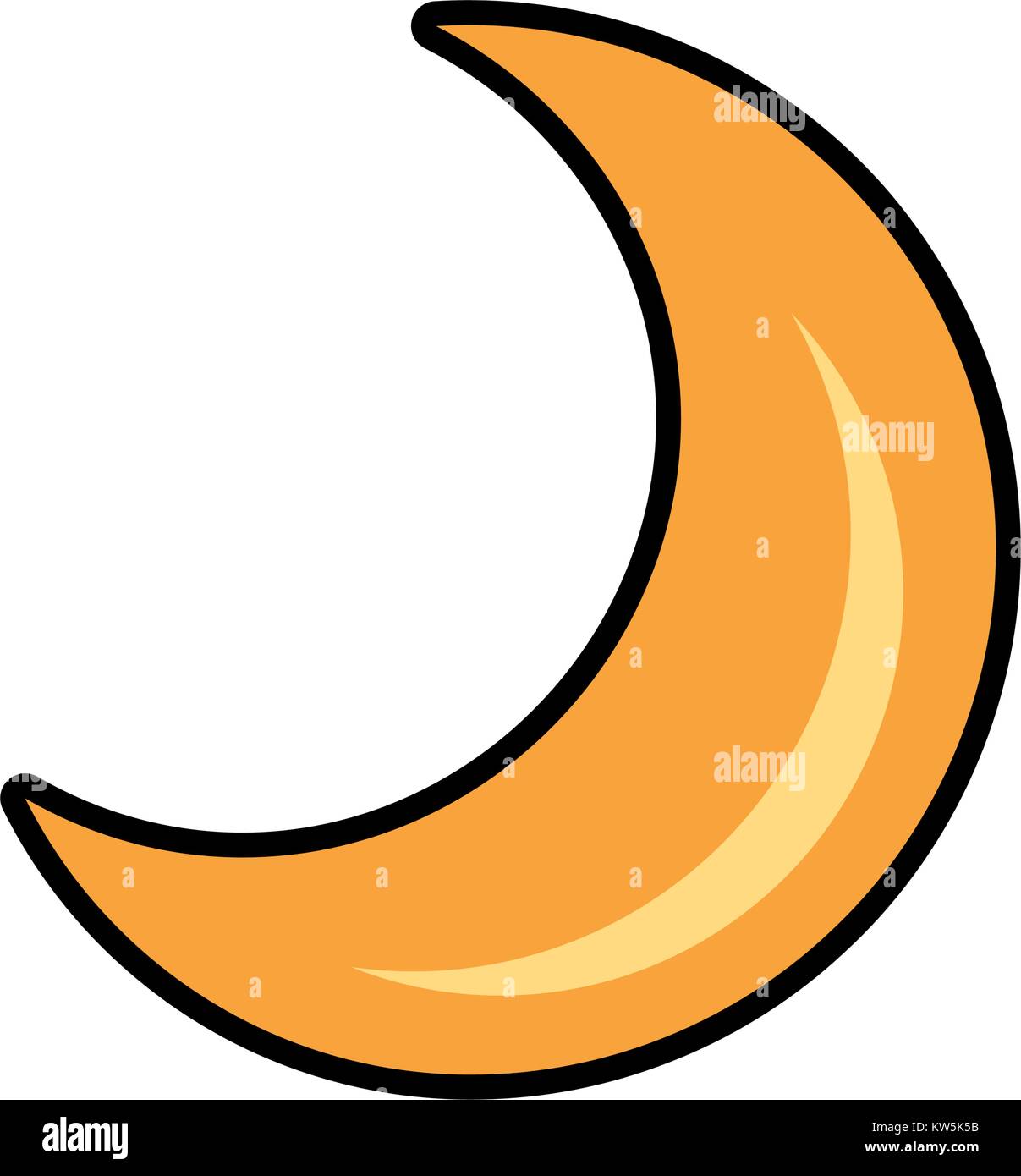 Moon quarter waning cartoon Stock Vector Image & Art - Alamy