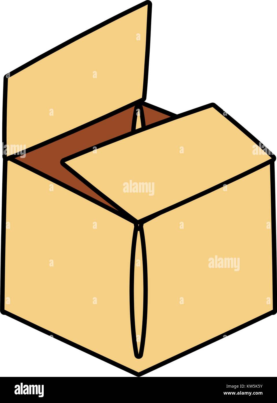 Delivery box open cartoon Stock Vector Image & Art - Alamy
