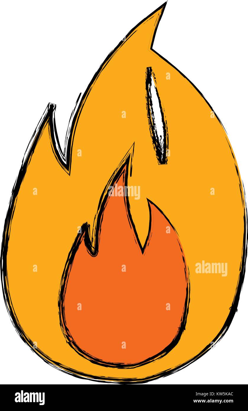 flame fire symbol cartoon Stock Vector Image & Art - Alamy