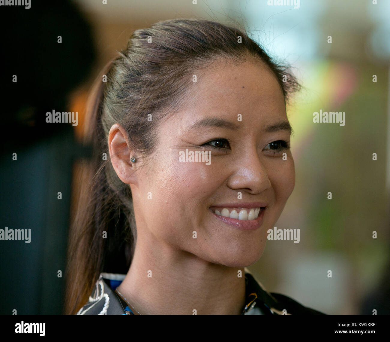 MELBOURNE, AUSTRALIA - JANUARY 12: Li Na arrives at the IMG tennis ...