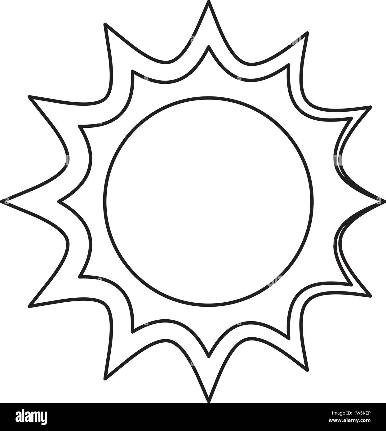 Summer Sun Cartoon Black and White Stock Photos & Images - Alamy