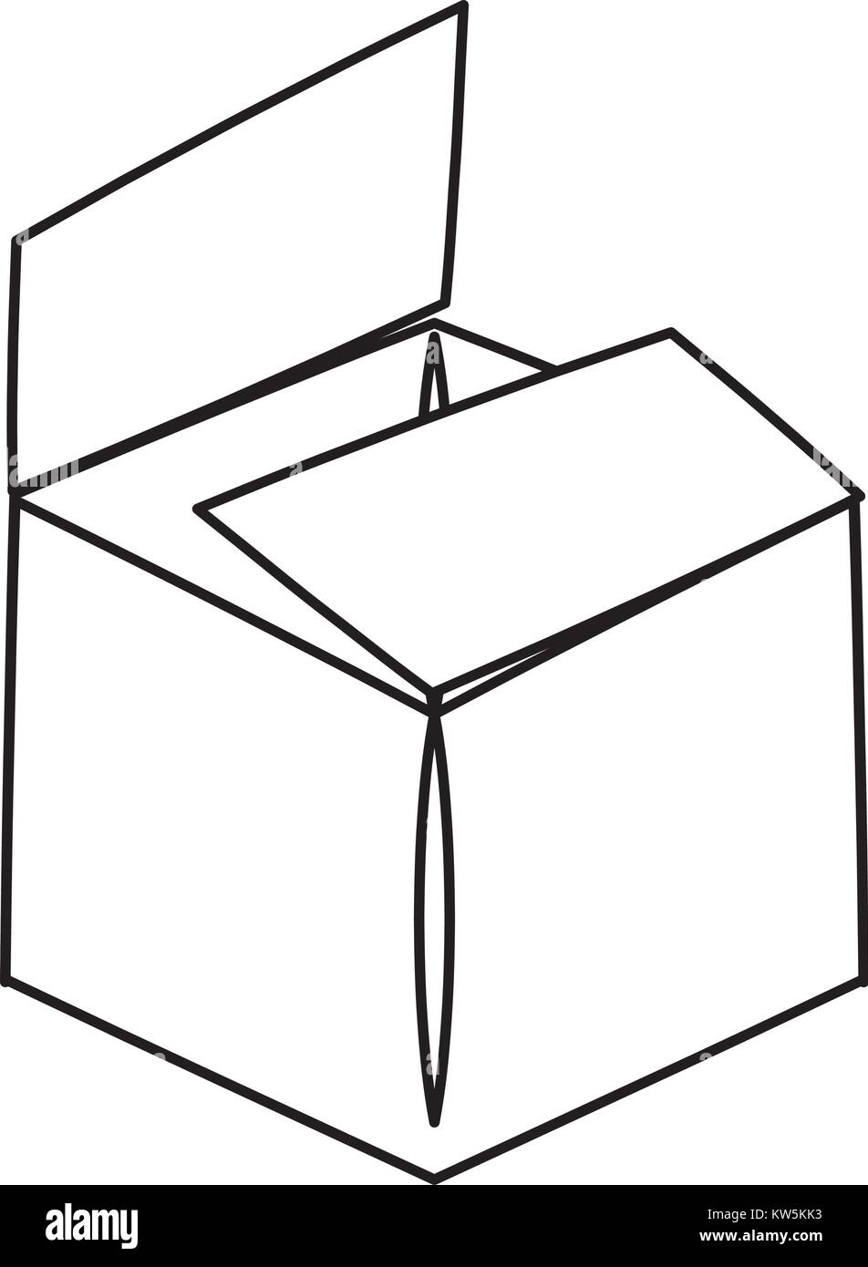 Delivery box open cartoon Stock Vector Image & Art - Alamy