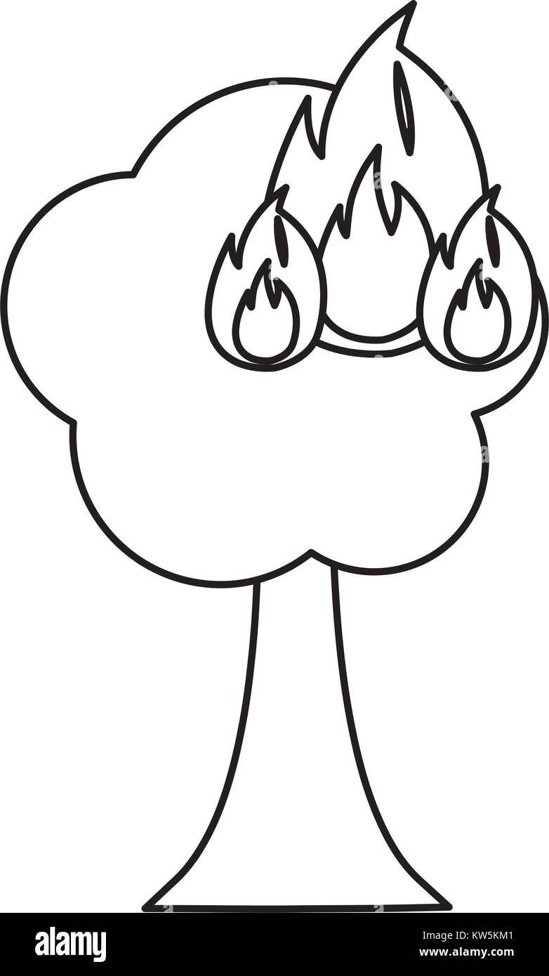 Burnt Pine Tree Stock Vector Images - Alamy