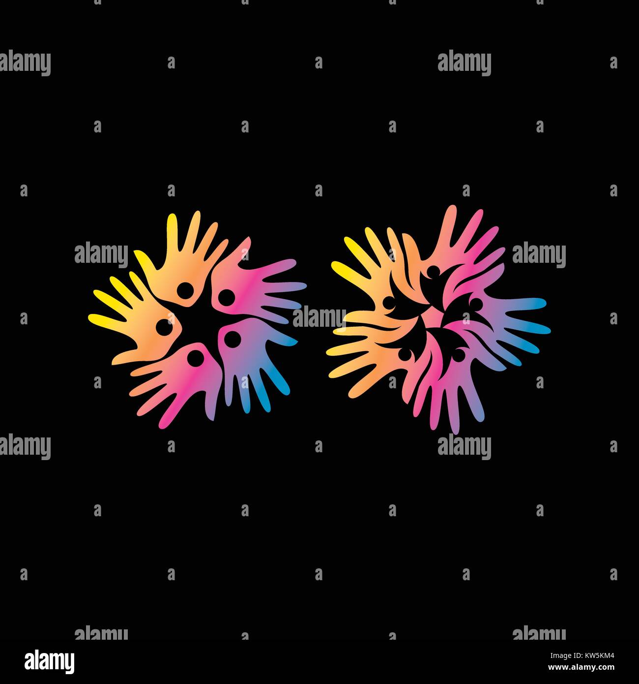 people hand vector logo Stock Vector Image & Art - Alamy