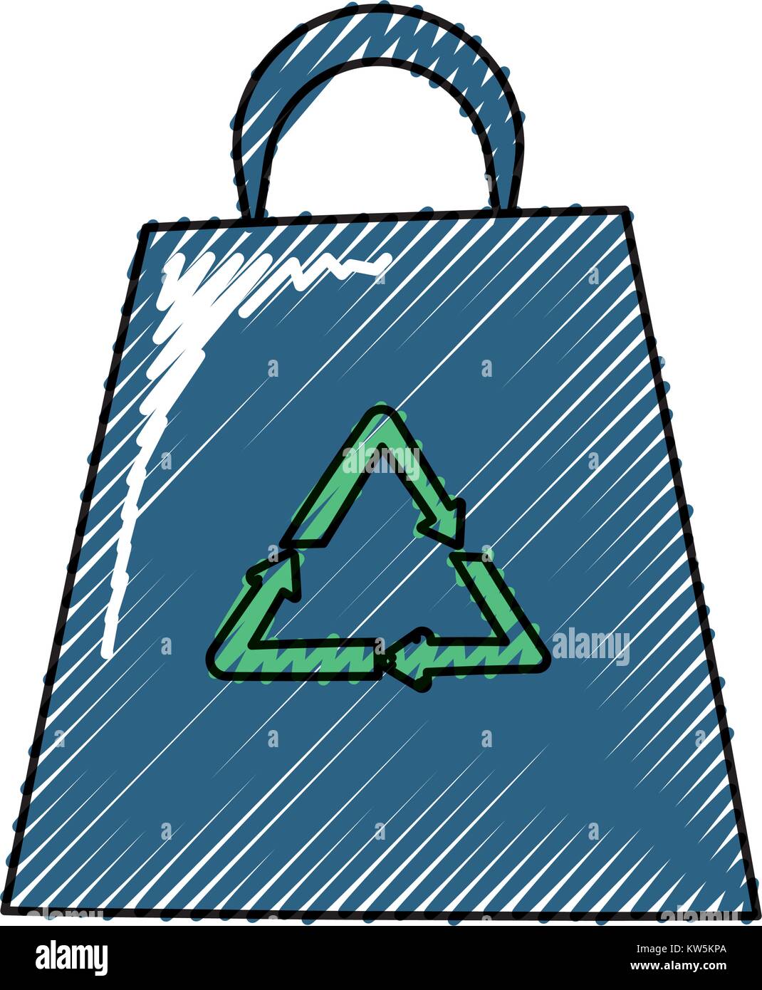 Eco recyclabe bag cartoon Stock Vector Image & Art - Alamy