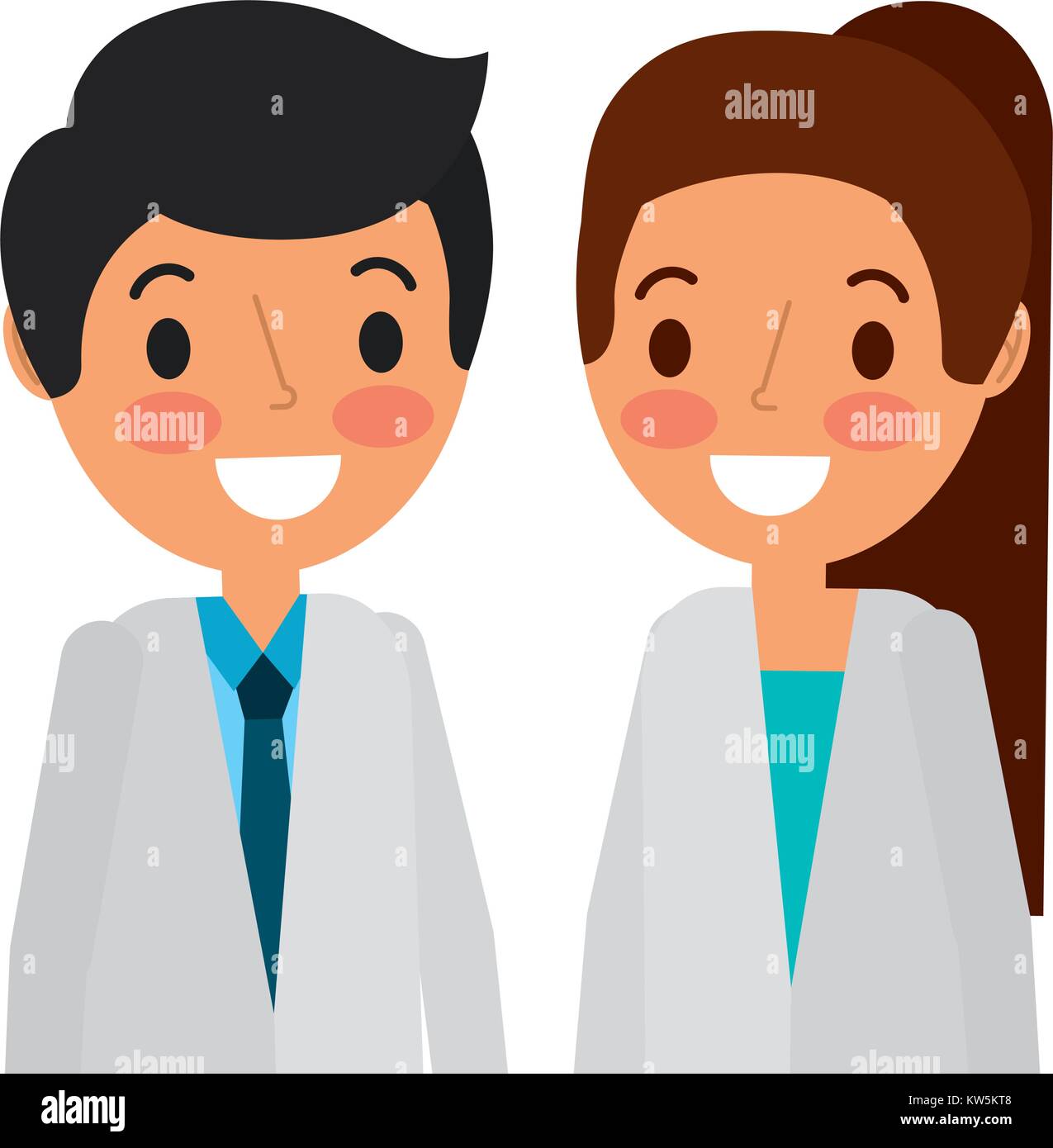 doctors couple avatars characters vector illustration design Stock ...