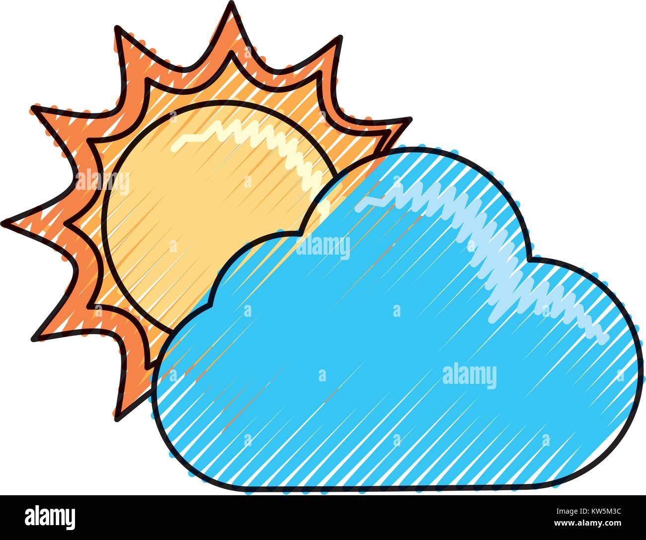 Sun and cloud cartoon Stock Vector Image & Art - Alamy