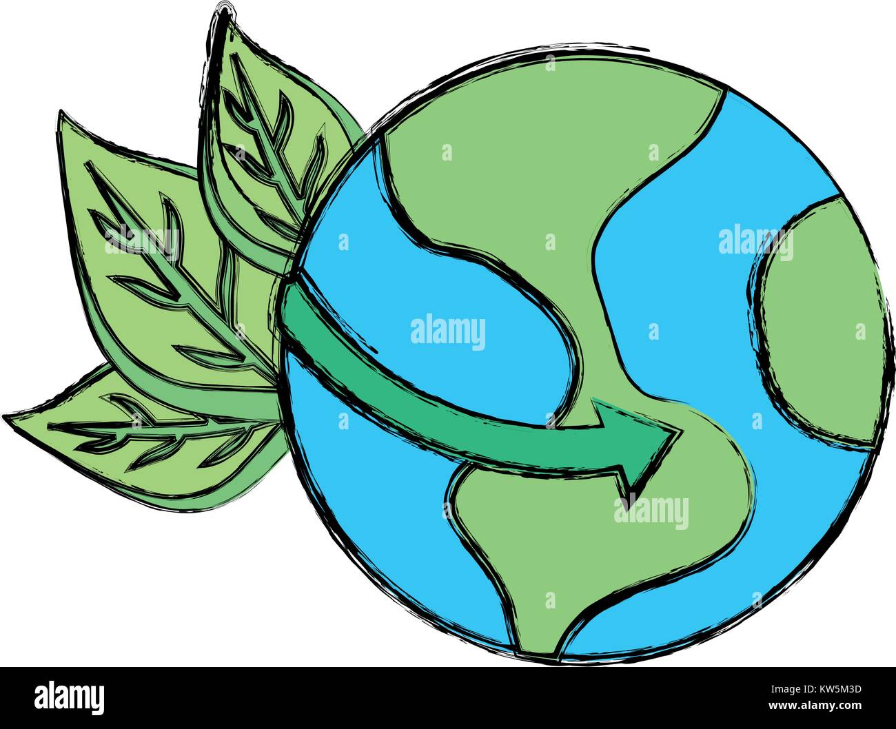 Eco earth world cartoon Stock Vector Image & Art - Alamy