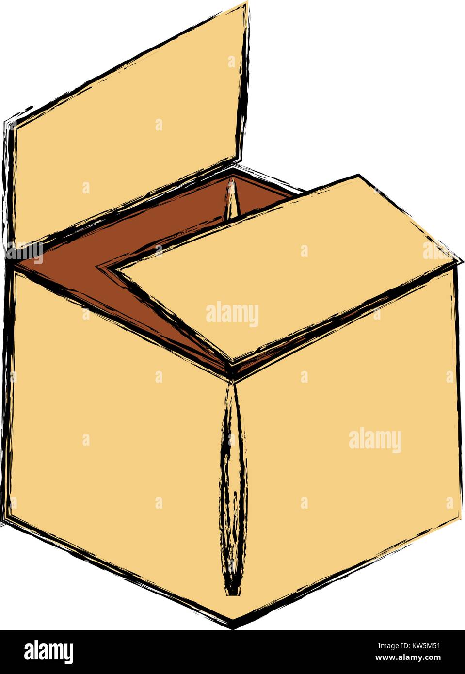 Delivery box open cartoon Stock Vector Image & Art - Alamy