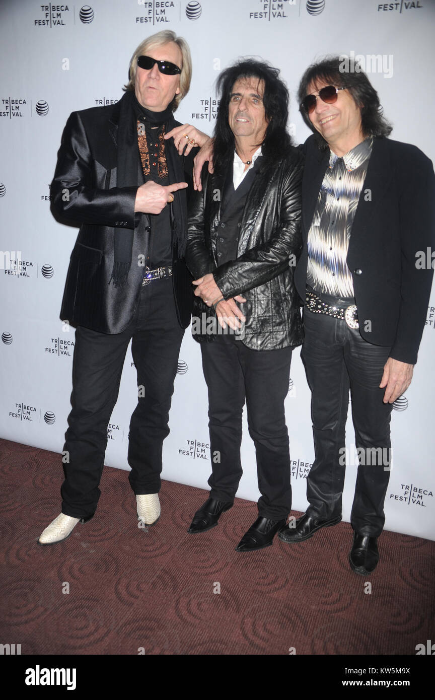 NEW YORK, NY - APRIL 17: Neal Smith Alice Cooper Dennis Dunaway attends ...