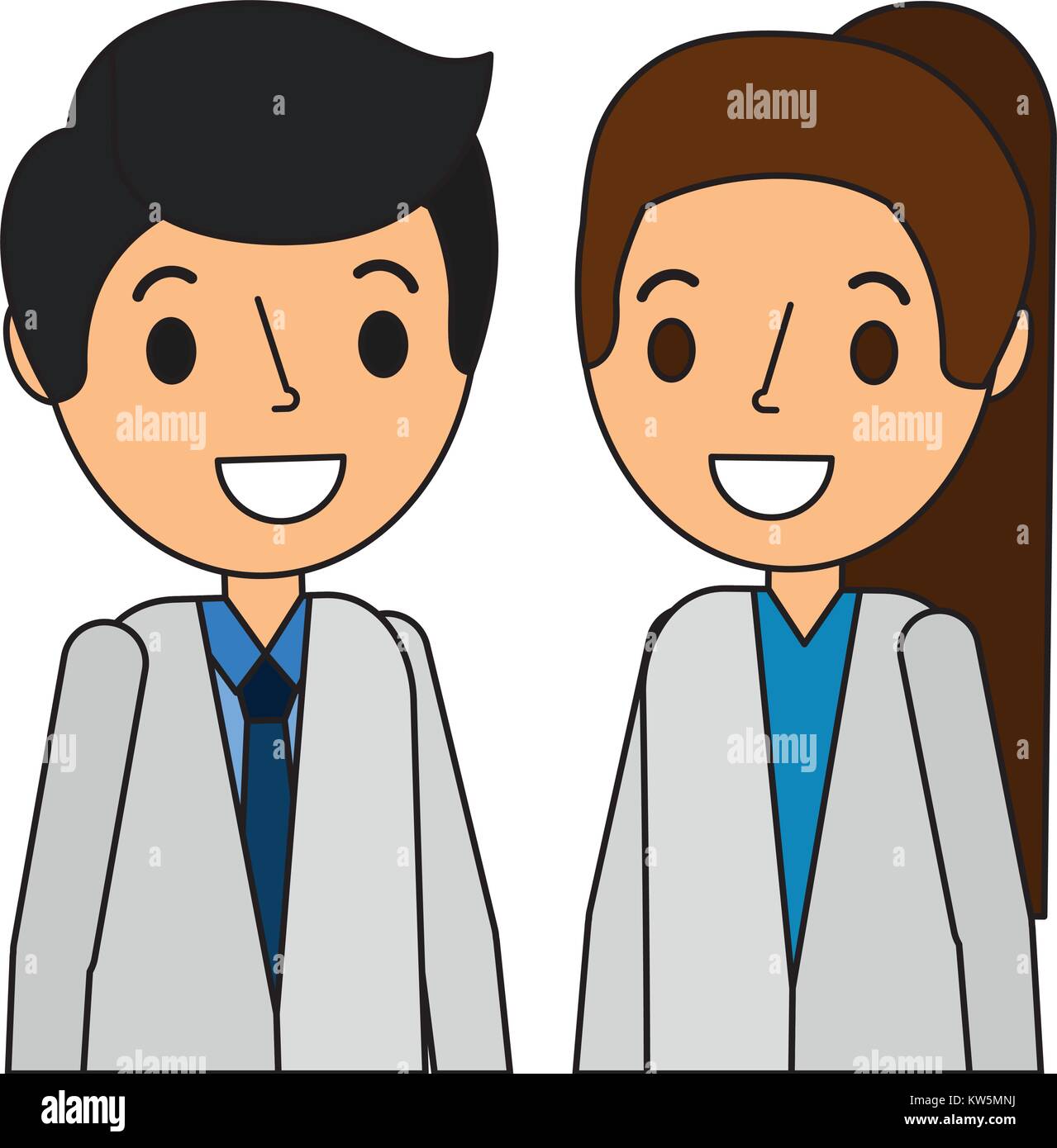 doctors couple avatars characters vector illustration design Stock ...