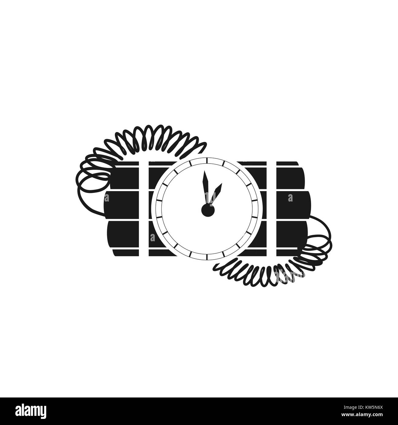 Bomb with clock timer vector Stock Photo - Alamy