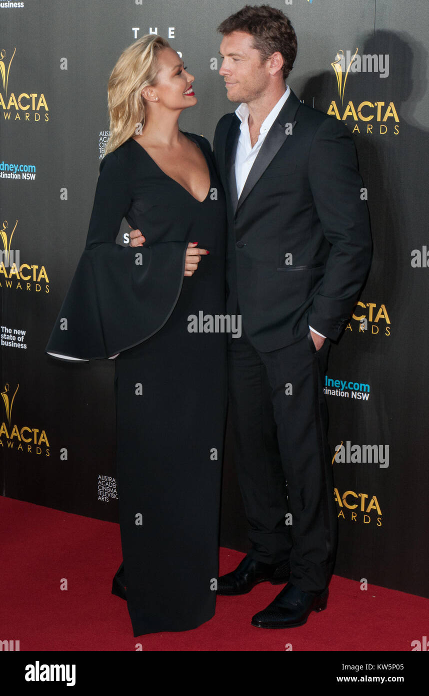 SYDNEY, AUSTRALIA - JANUARY 30: Lara Bingle Sam Worthington arrives at ...