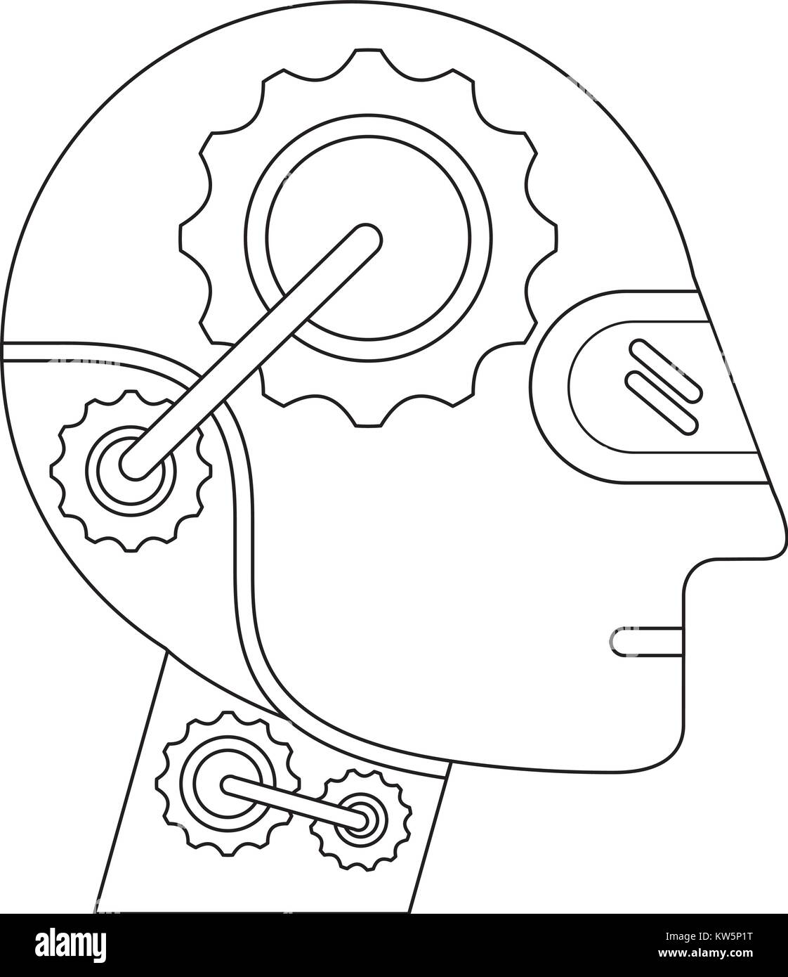 humanoid robot profile icon Stock Vector Image & Art - Alamy