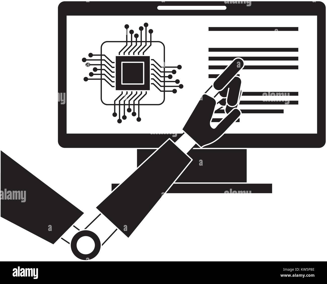 Monitor computer processor robot hi-res stock photography and images - Alamy