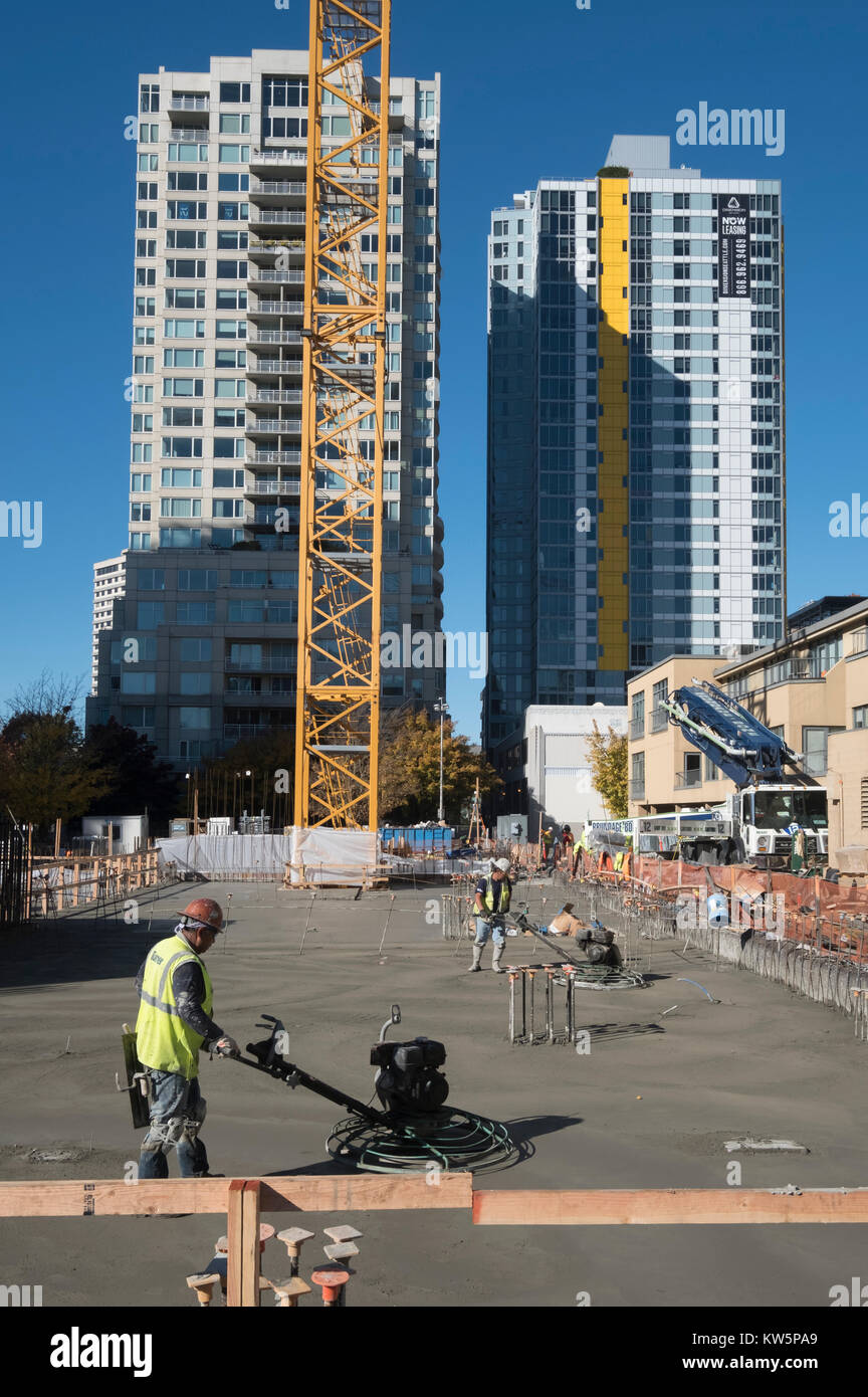Construction site in Belltown, Seattle, Washington, USA Stock Photo - Alamy