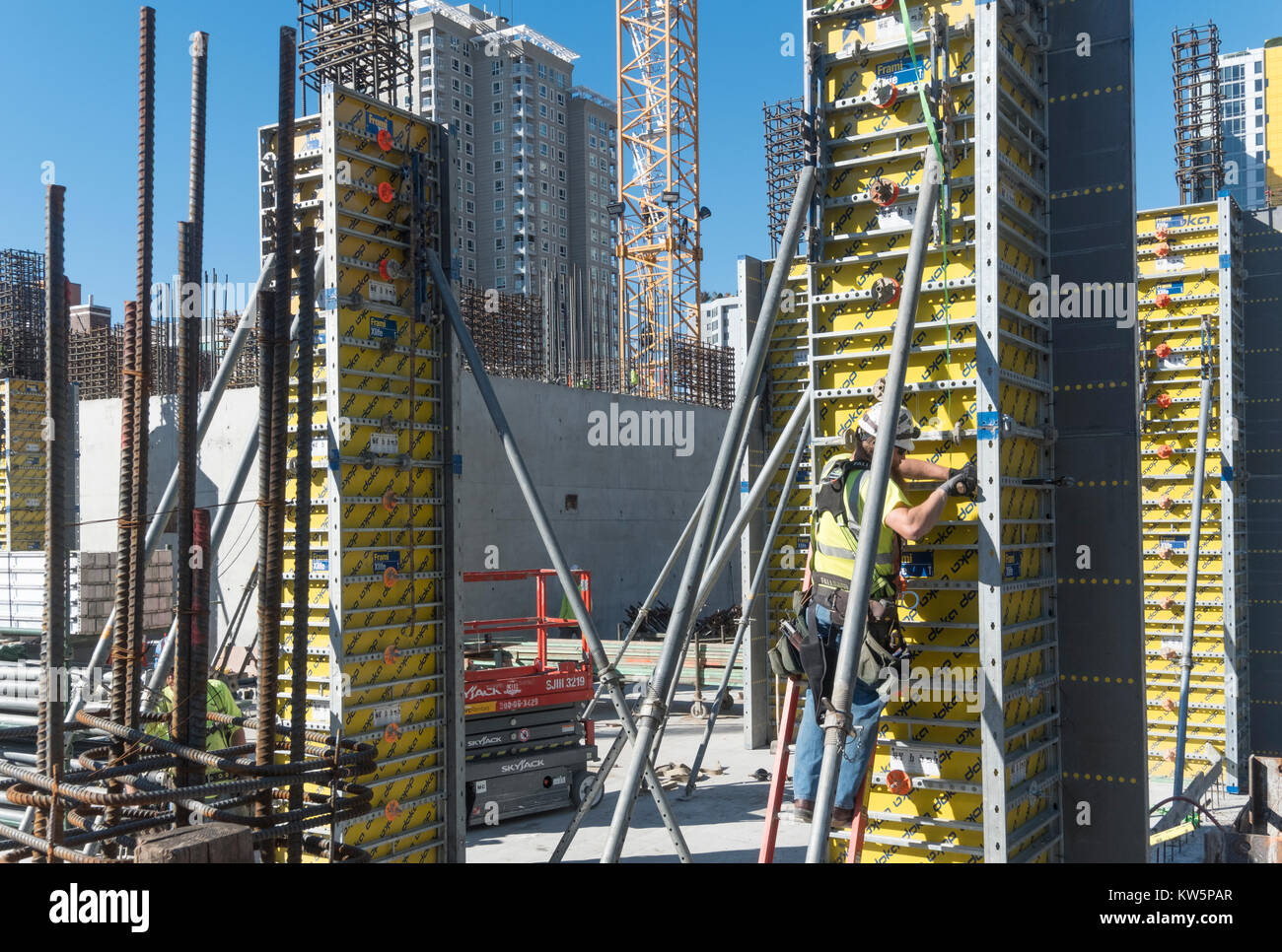 Construction site in Belltown, Seattle, Washington, USA Stock Photo - Alamy