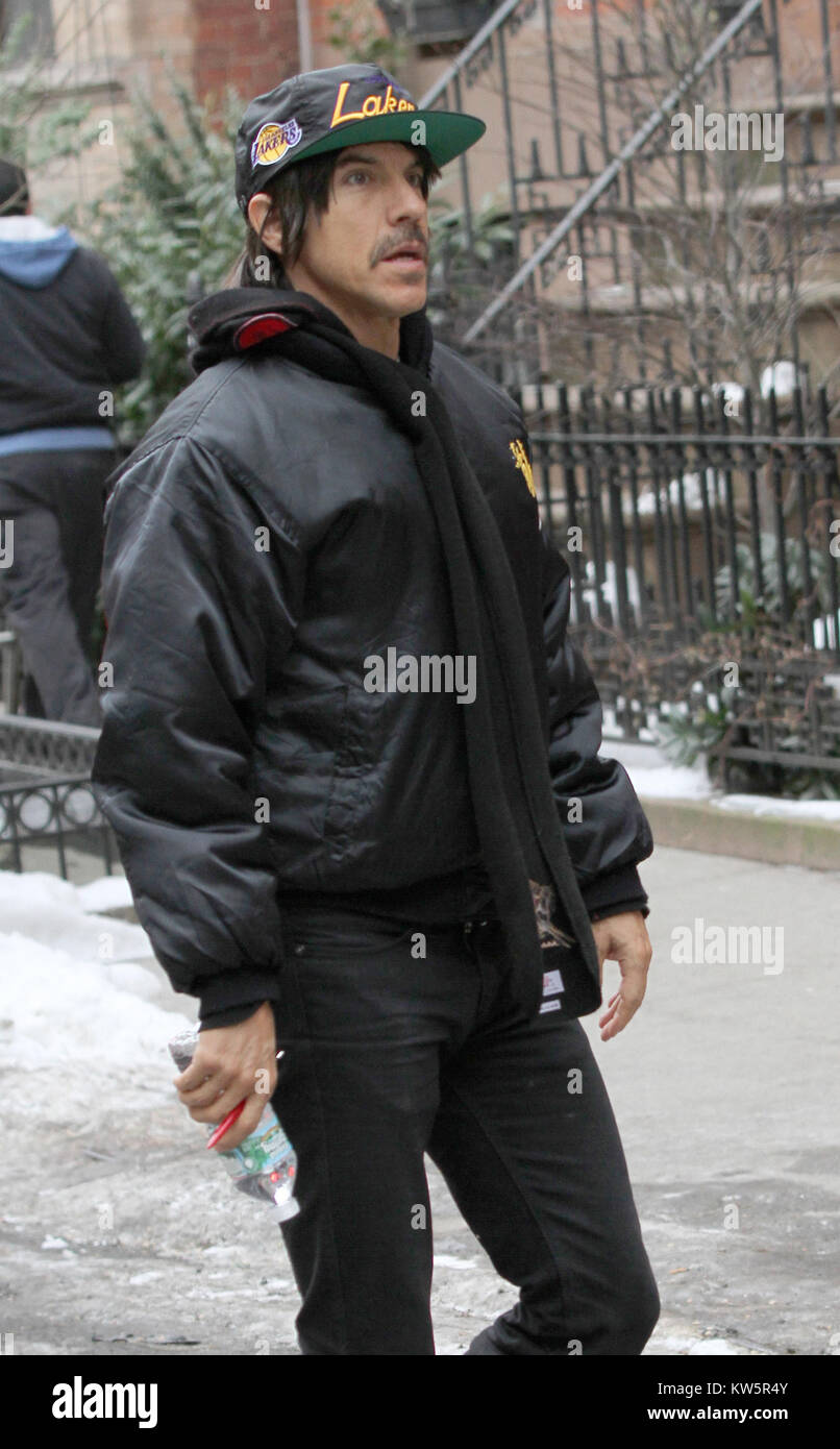 NEW YORK, NY - JANUARY 31: Anthony Kiedis sighted on the streets of NY ...