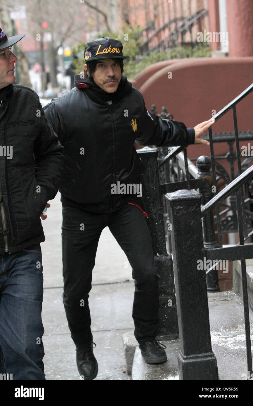NEW YORK, NY - JANUARY 31: Anthony Kiedis sighted on the streets of NY ...