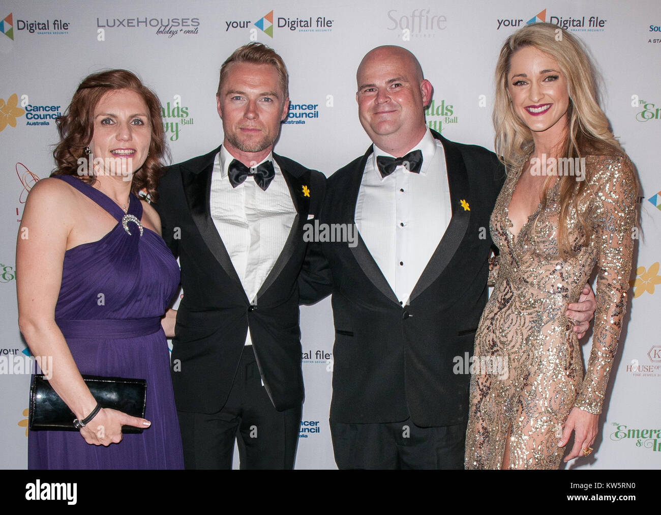 SYDNEY, AUSTRALIA - OCTOBER 10: Ronan Keating, Storm Uechtritz, Jamie ...