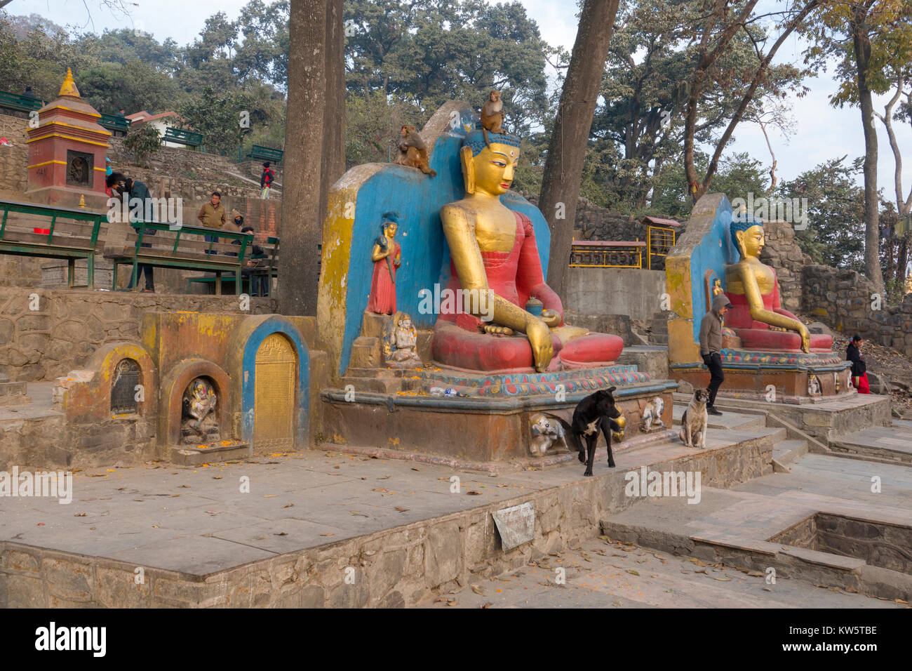 Steps swayambhunath temple hi-res stock photography and images - Alamy