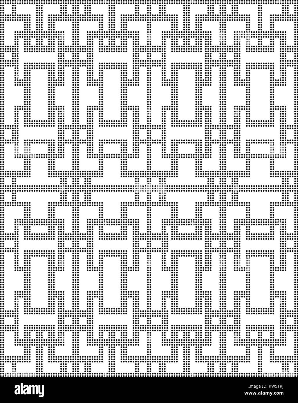 Halftone round black seamless background square geometry cross lattice ...