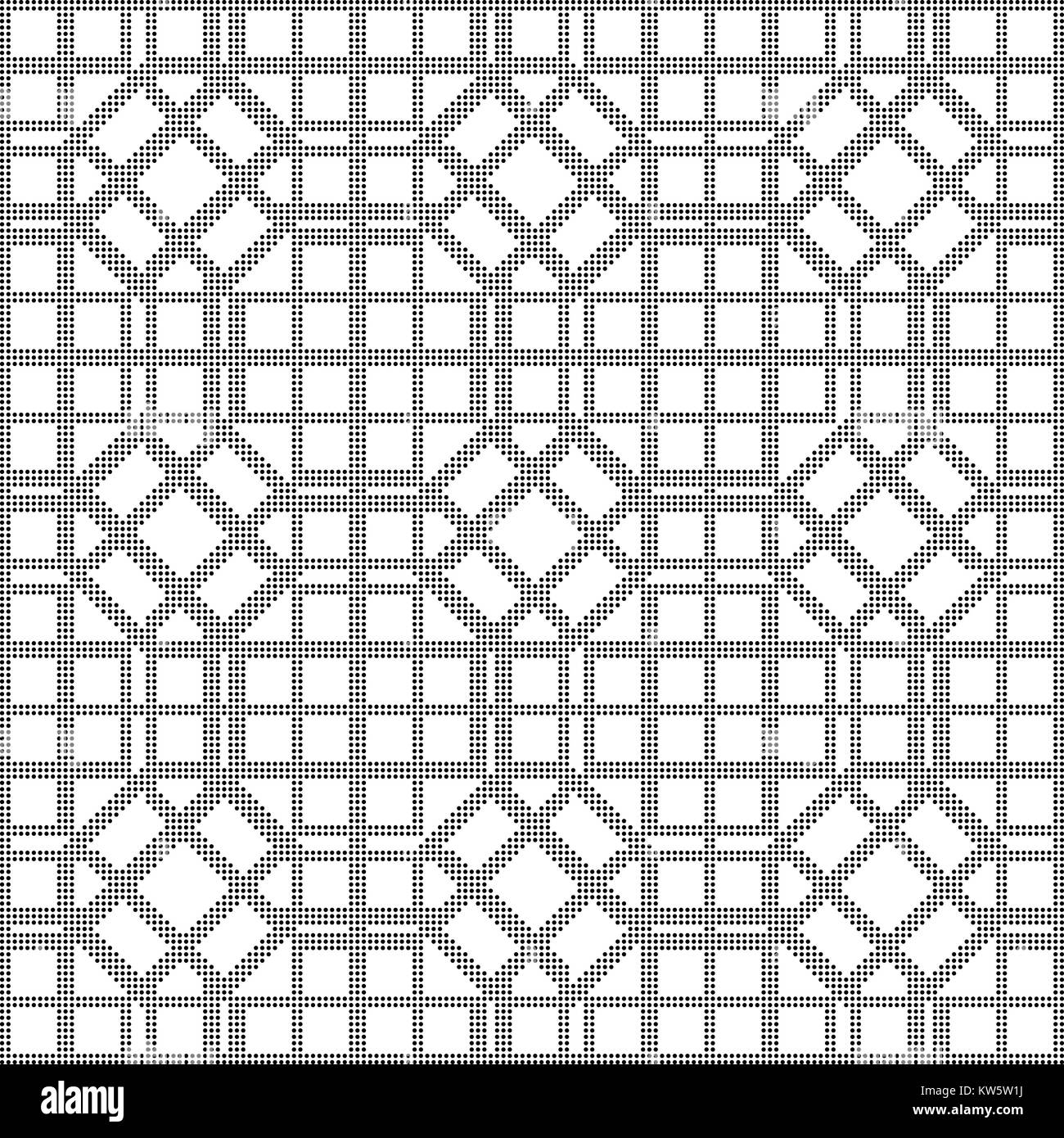 Halftone round black seamless background octagon square geometry check ...