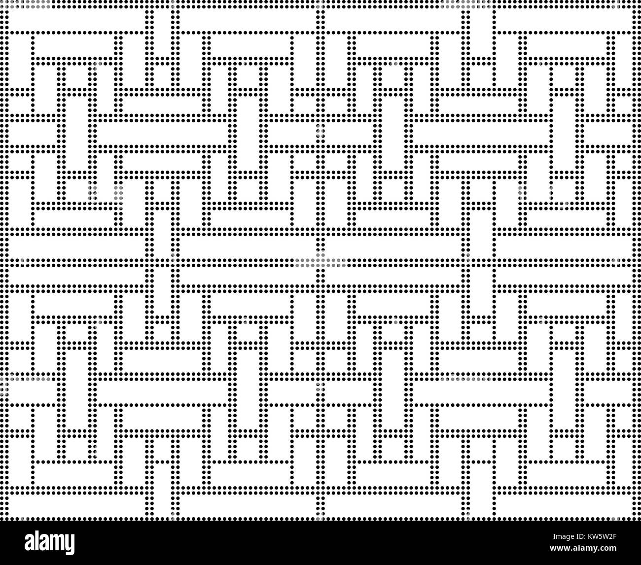 Halftone round black seamless background cross square cross line Stock ...