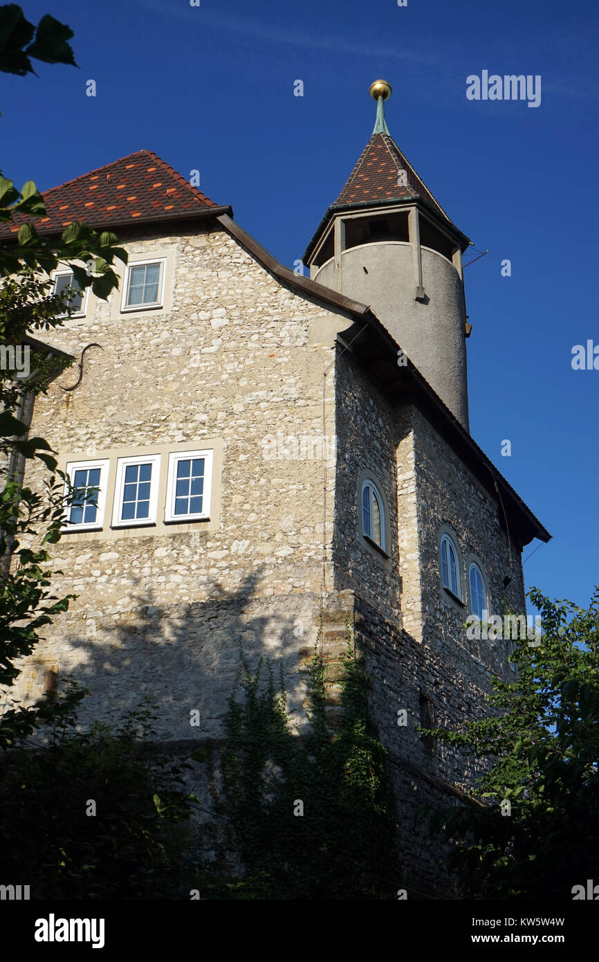 OWEN, GERMANY - CIRCA AUGUST 2015 Tower of Burg Teck castle Stock Photo - Alamy