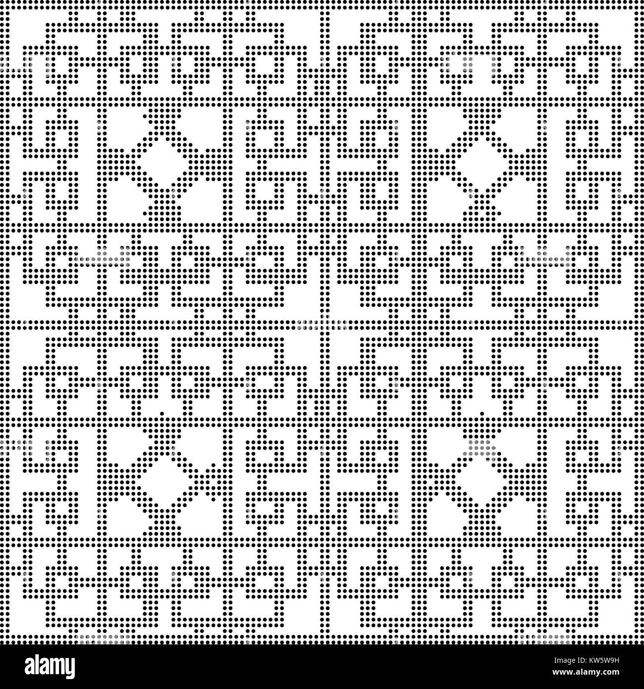 Halftone round black seamless background square diamond check cross Stock Vector Image & Art - Alamy