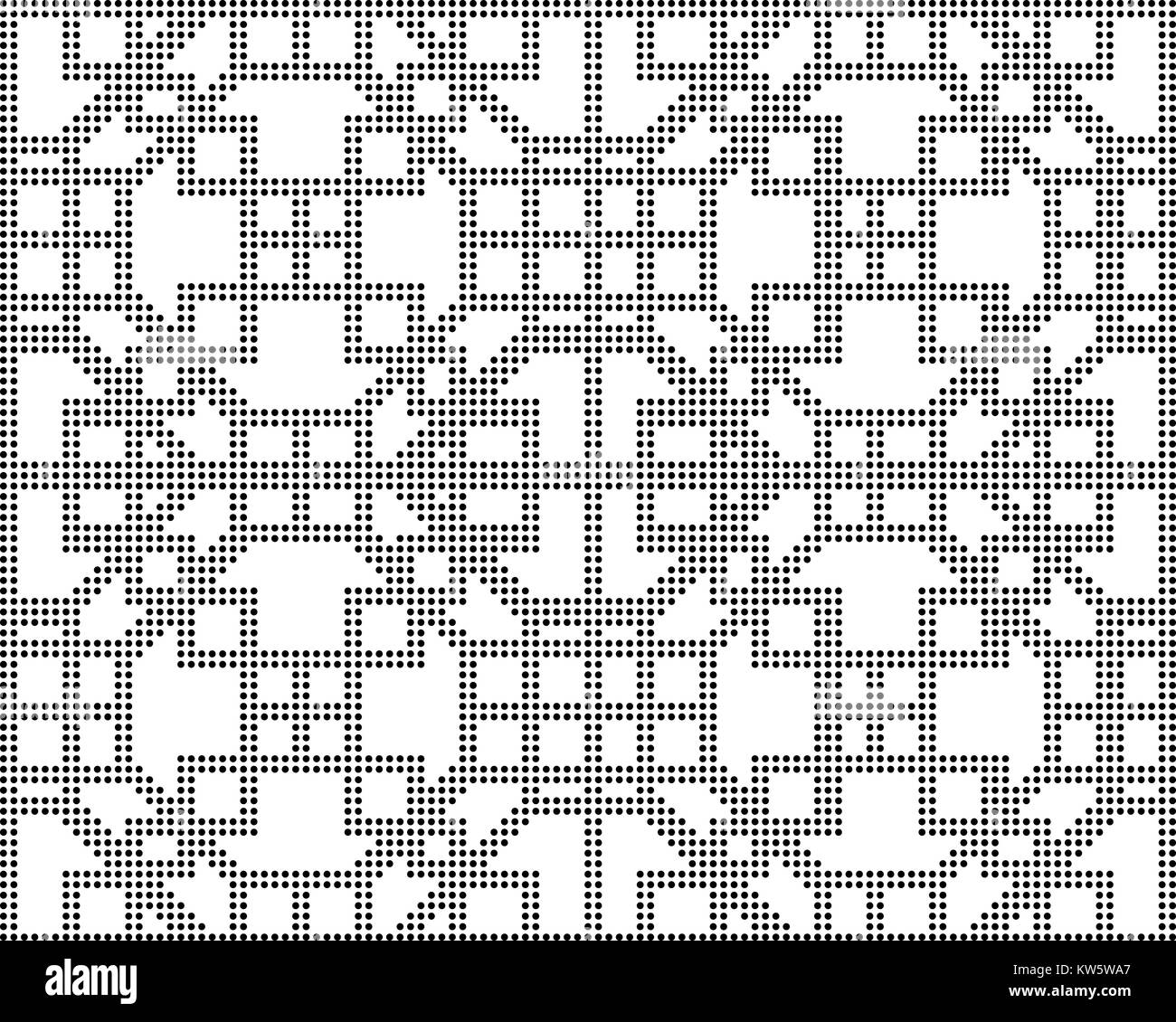 Halftone round black seamless background square polygon cross geometry Stock Vector Image & Art ...