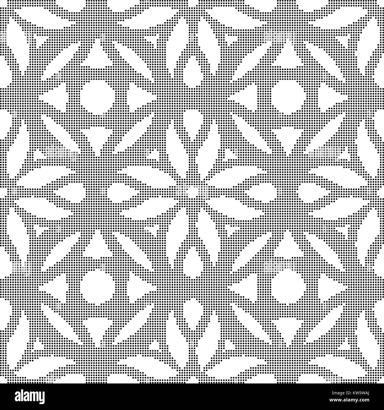 Halftone round black seamless background round cross curve flower Stock ...