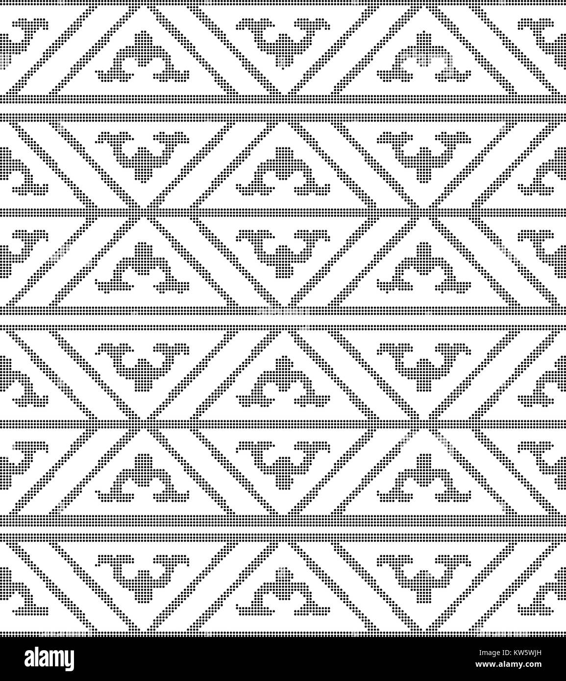 Halftone round black seamless background retro geometry check frame ...