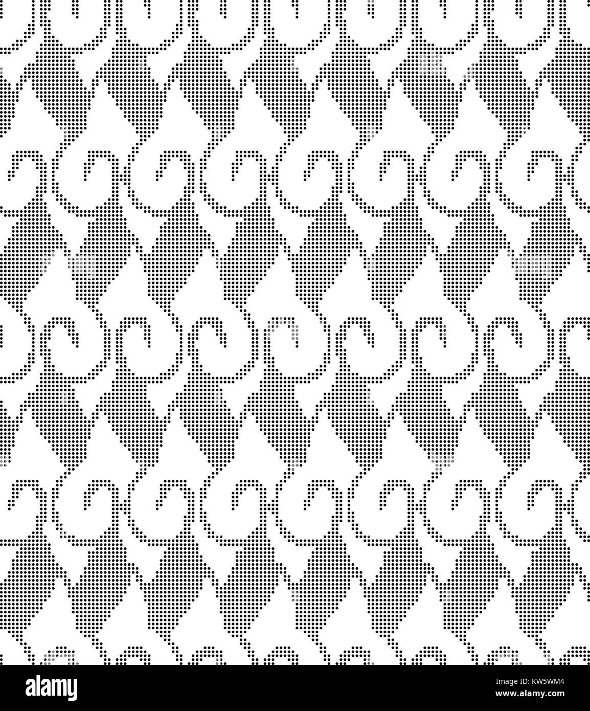 Halftone round black seamless background aboriginal spiral curve cross ...