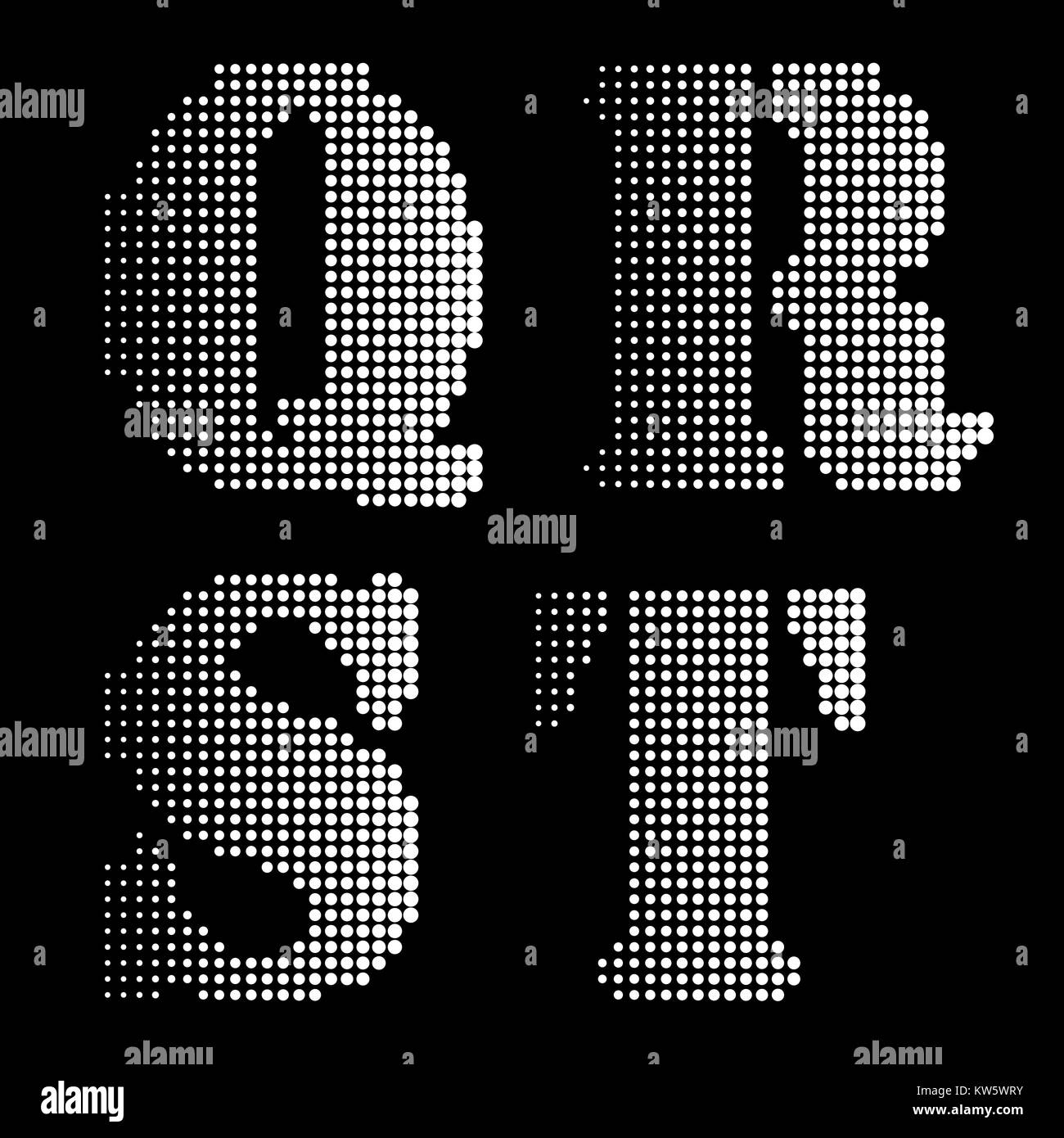Dot letters Black and White Stock Photos & Images - Alamy
