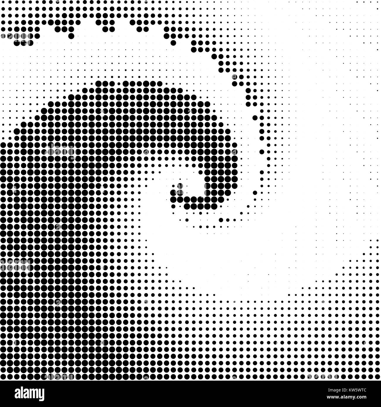 Vortex spiral ocean wave square halftone geometry texture background ...