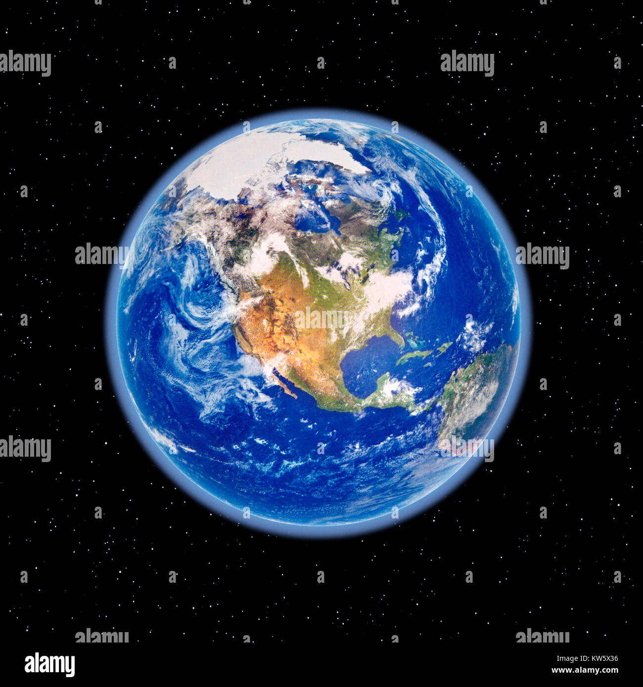 Planet earth and stars Stock Photo - Alamy