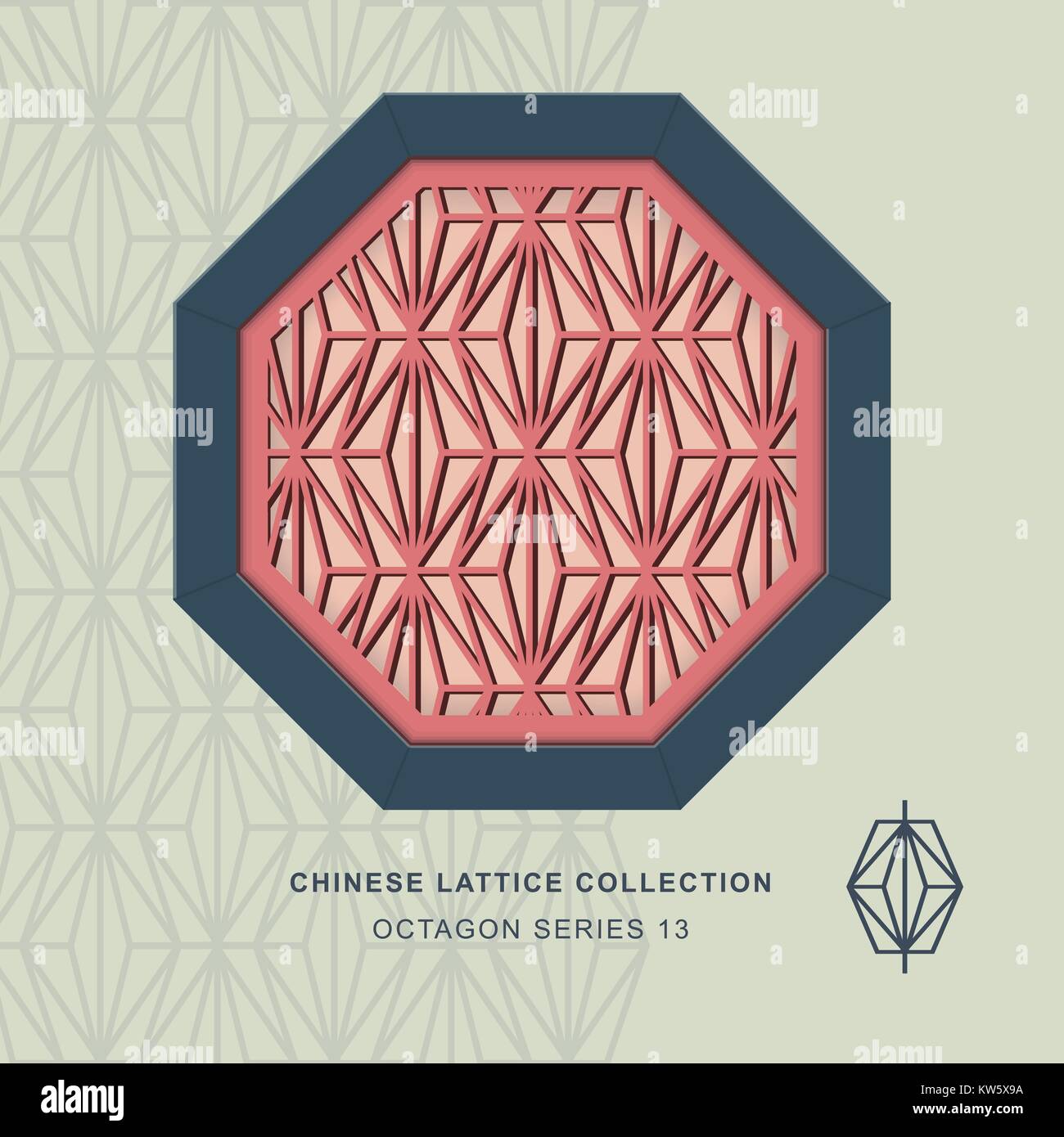 Chinese window tracery octagon frame of rhomb Stock Vector Image & Art ...