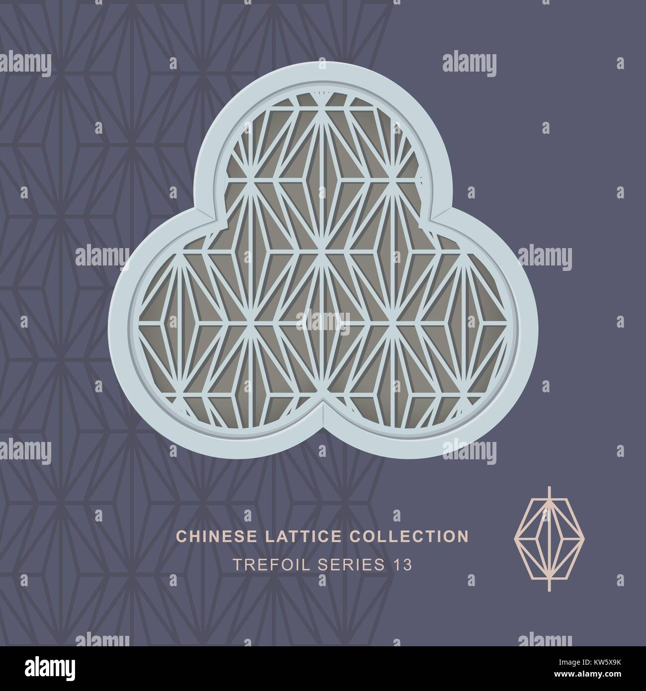 Chinese window tracery trefoil frame of rhomb Stock Vector Image & Art ...