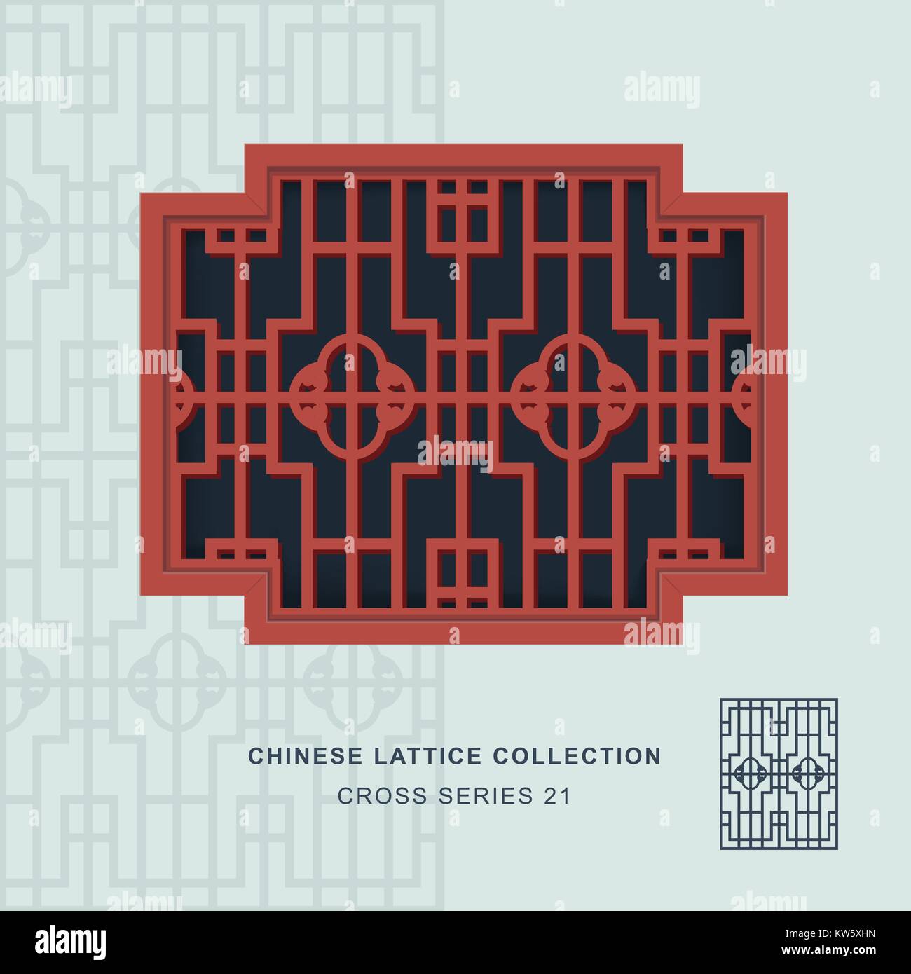 Rectangle Chinese Window Pattern Vector High Resolution Stock ...