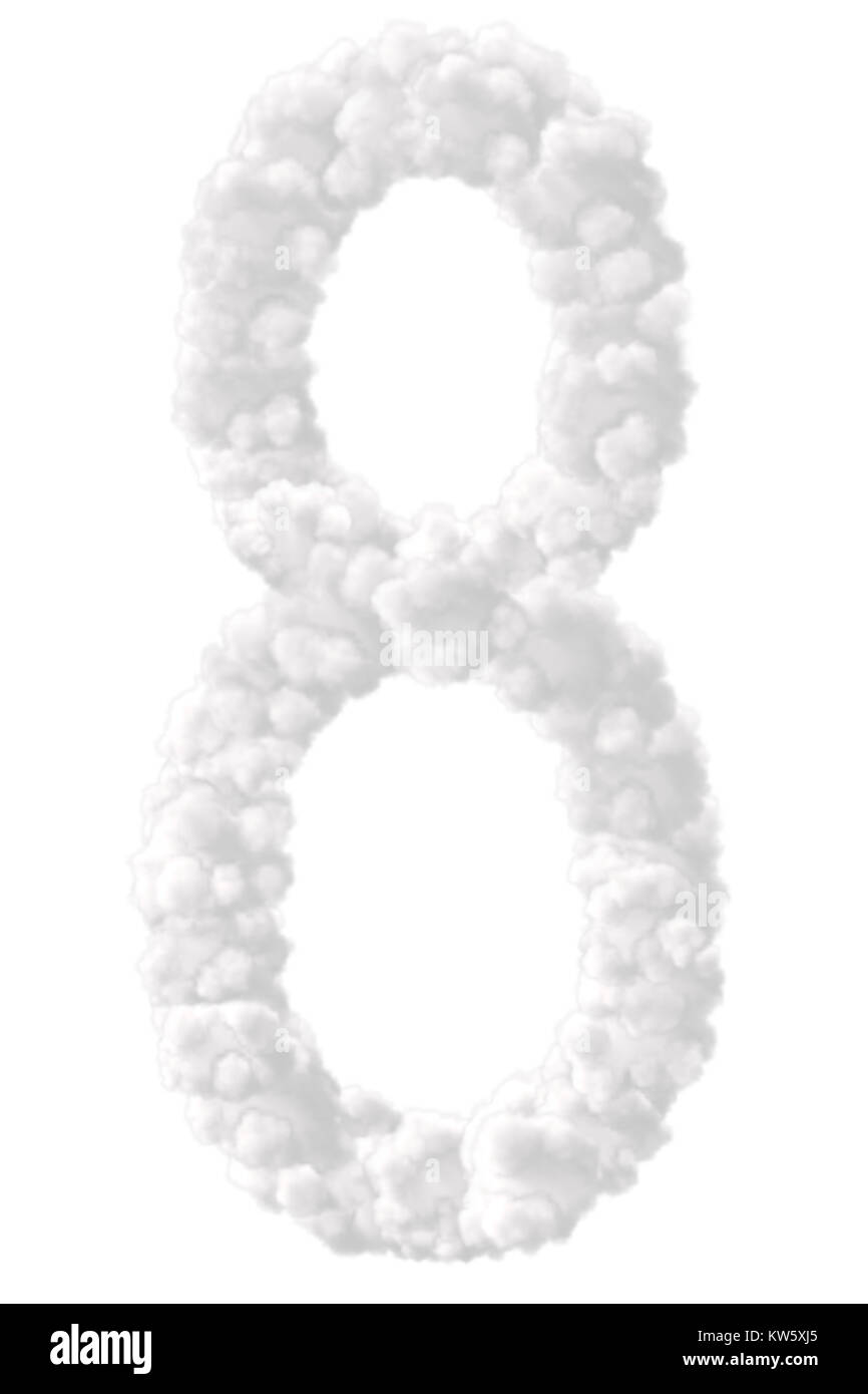 Clouds in shape of figure eight on white background Stock Photo - Alamy