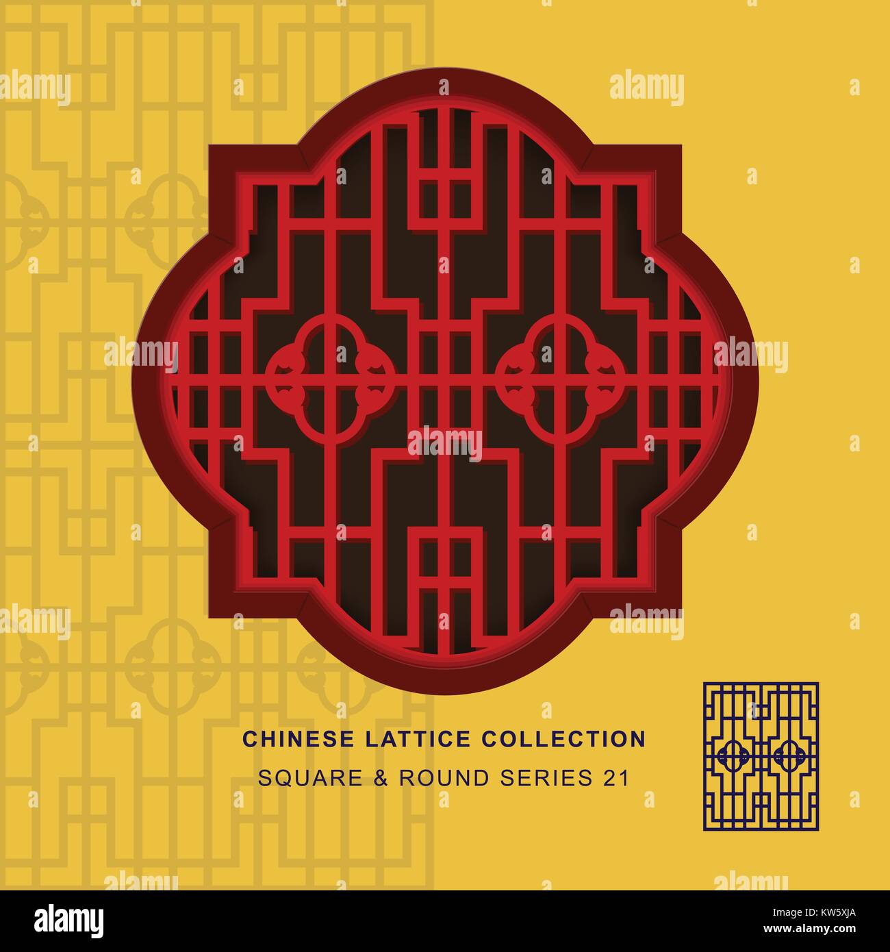 Square chinese window pattern vector hi-res stock photography and ...