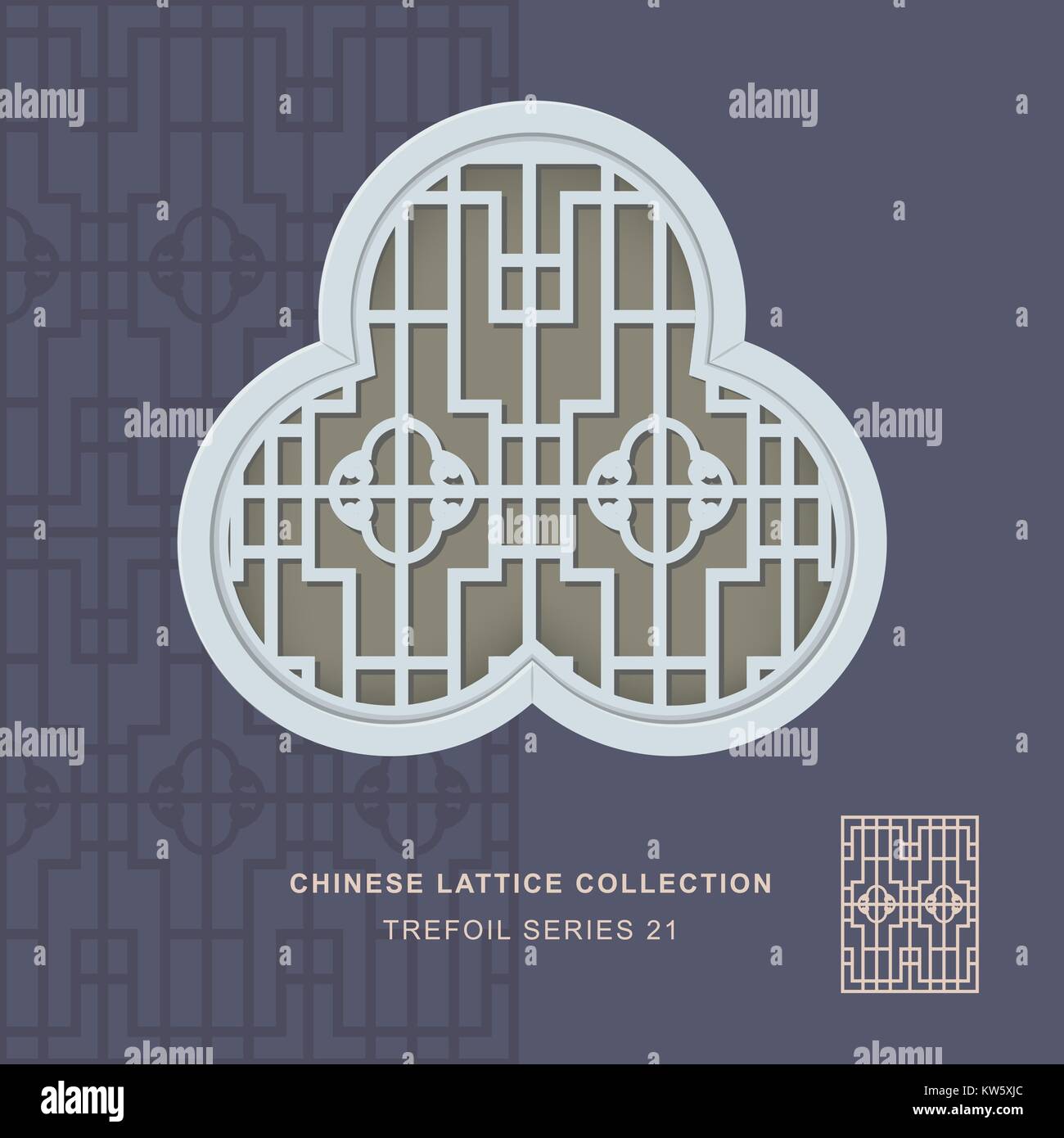 Rectangle Chinese Window Pattern Vector High Resolution Stock ...