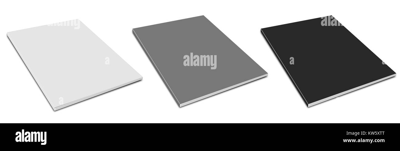 Blank magazine cover. On white background Stock Photo - Alamy