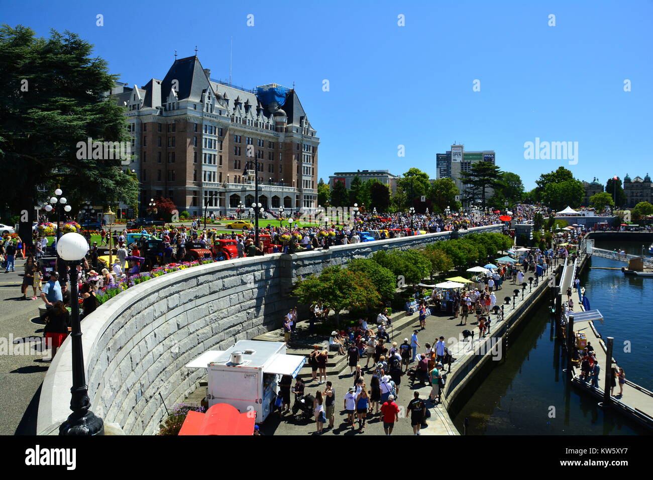 Classic car festival in Victoria BC, Canada. The Deuce Coupe rally ...