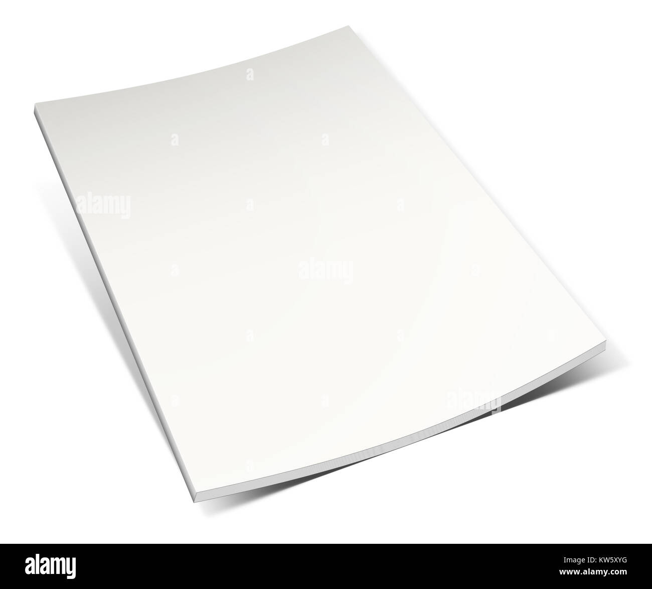 Empty magazine on white background. Perfect blank Stock Photo - Alamy