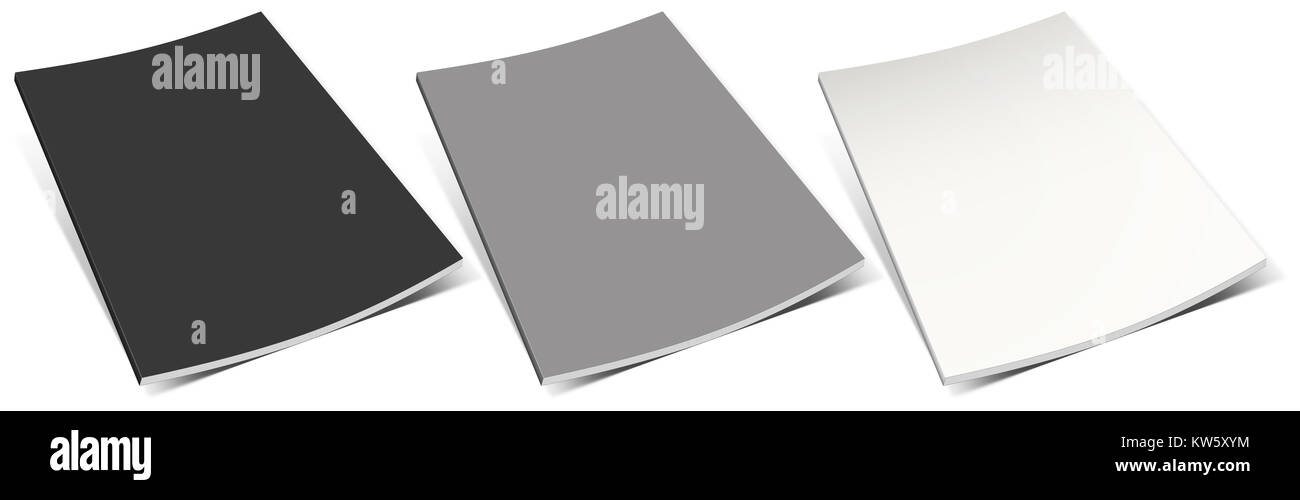 Empty magazine on white background. Perfect blank Stock Photo - Alamy